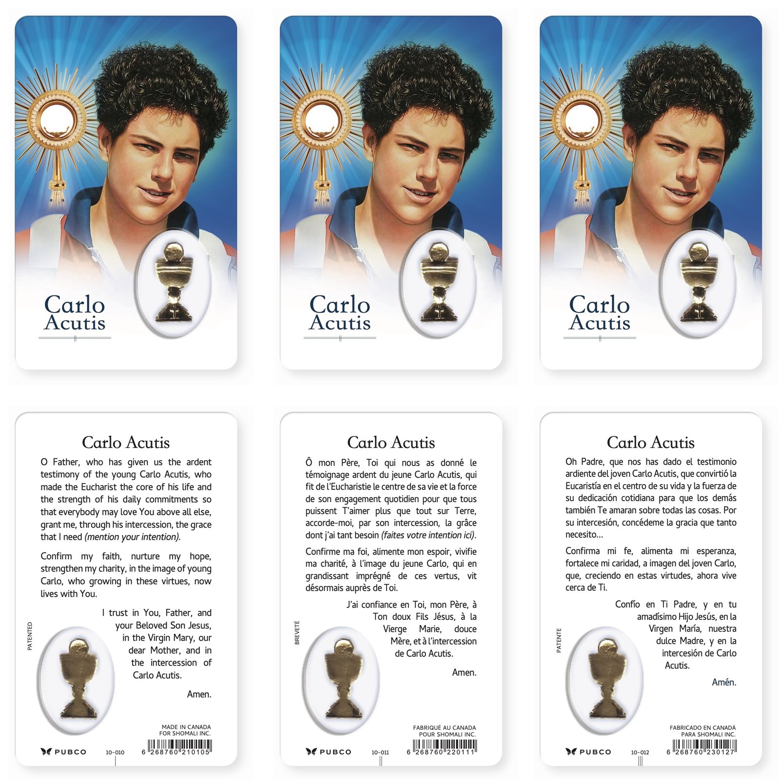 Carlo Acutis English Prayer Card