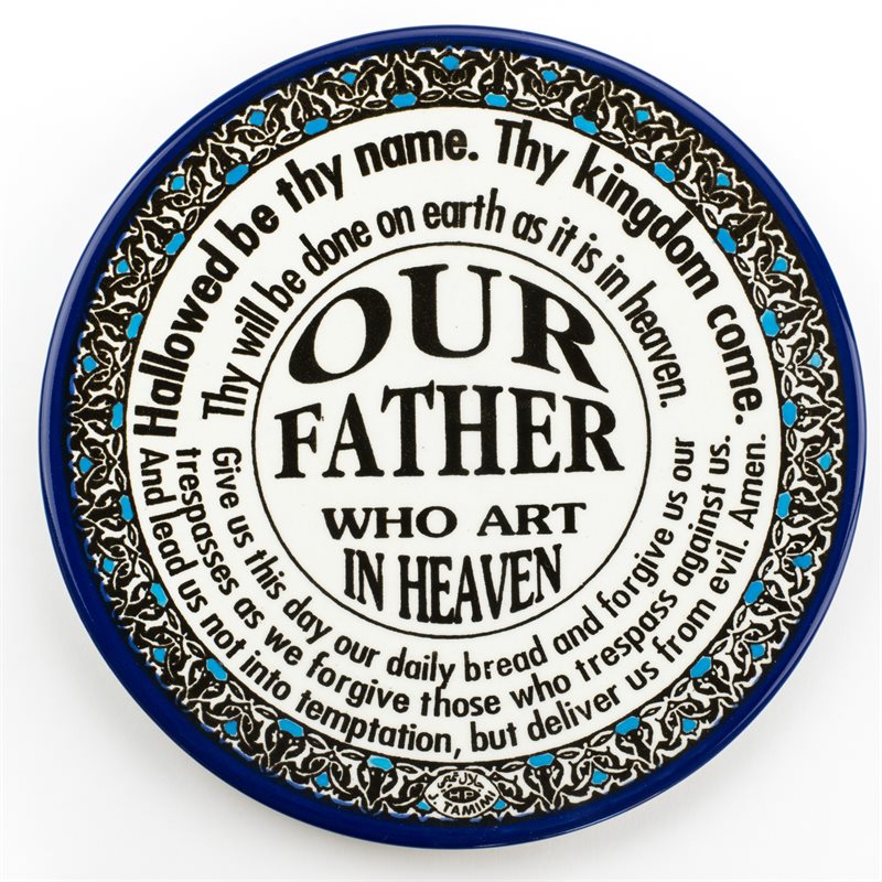 Lord's Prayer Catholic Plate Ceramic Made in The Holy Land 8.5 ...